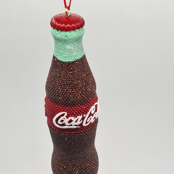 Kurt Adler | Holiday | Coca Cola Bottle Beaded Glitter Resin Ornament 4 ...